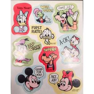 Disney | Accessories | Vintage Disney Mickey Mouse And Friends Sticker ...